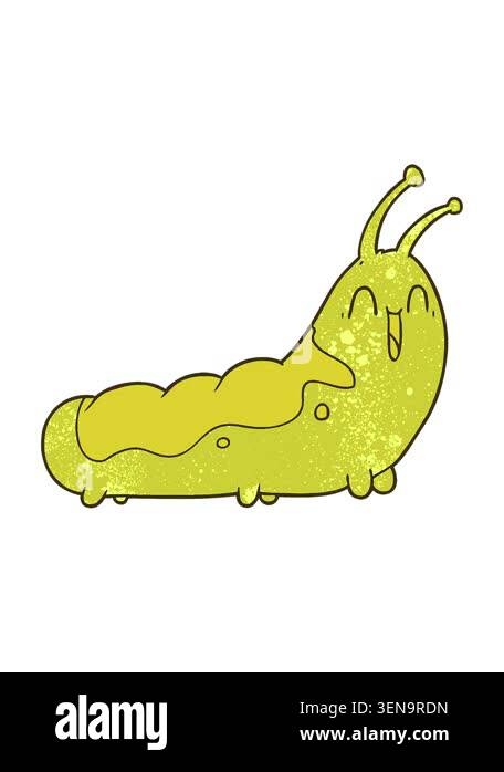 changing color animation of funny caterpillar cartoon Stock Video ...