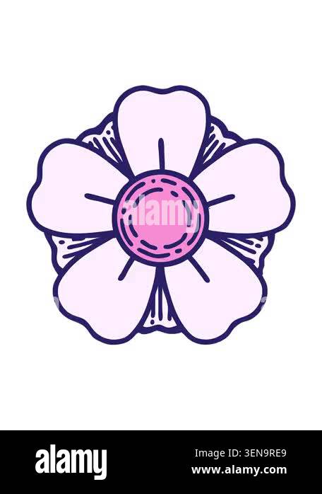 pixelize effect animation of traditional tattoo style decorative flower ...