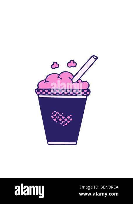 bobbing motion animation of comic book style quirky cartoon strawberry ...