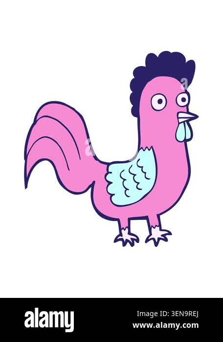 pressure popping animation of cartoon rooster Stock Video Footage - Alamy