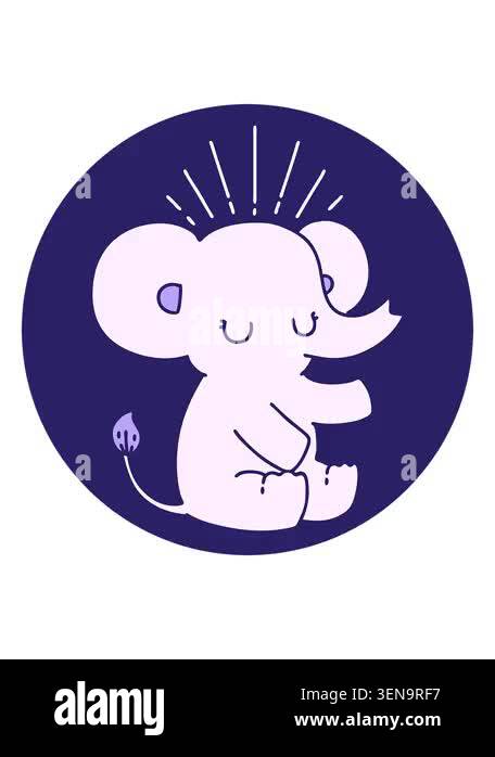 pixelize effect animation of tattoo style cute elephant Stock Video ...