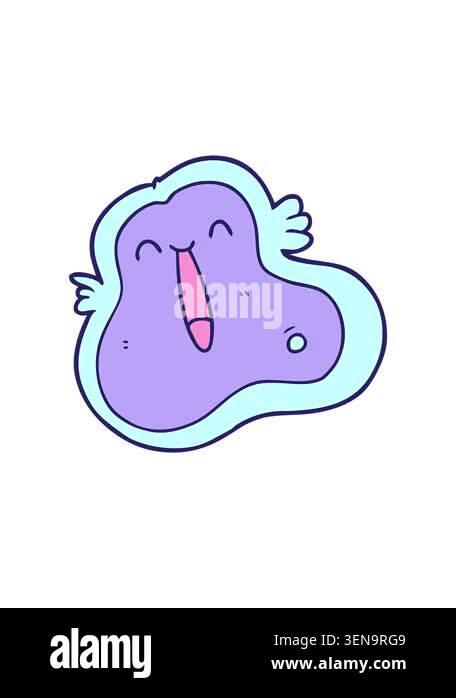 spinning motion animation of doodle of a germ Stock Video Footage - Alamy