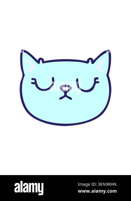 attention grabbing animation of hand drawn cartoon crying cat Stock ...