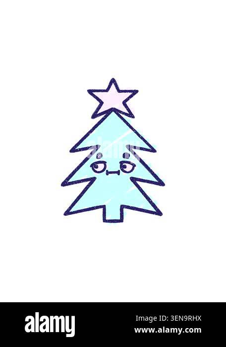 sales flash animation of Christmas Tree Chalk Drawing Stock Video ...