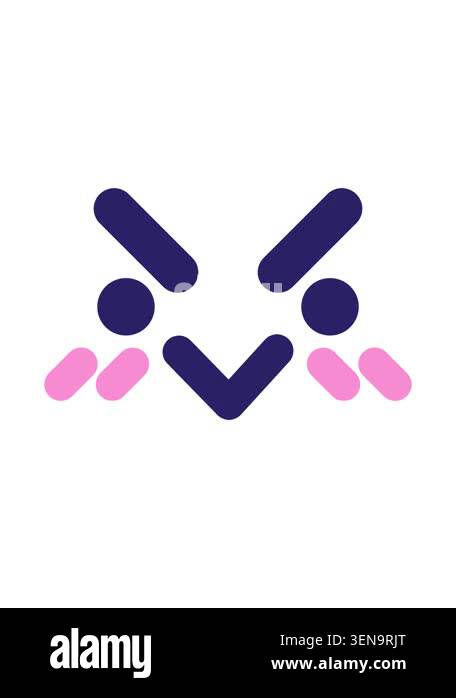 shivering motion animation of annoyed bird face icon Stock Video ...