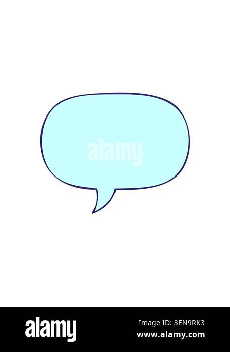 splitting effect animation of speech bubble with speech bubble Stock ...