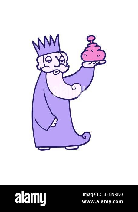 shaking motion animation of one of the three wise men hand drawn doodle ...