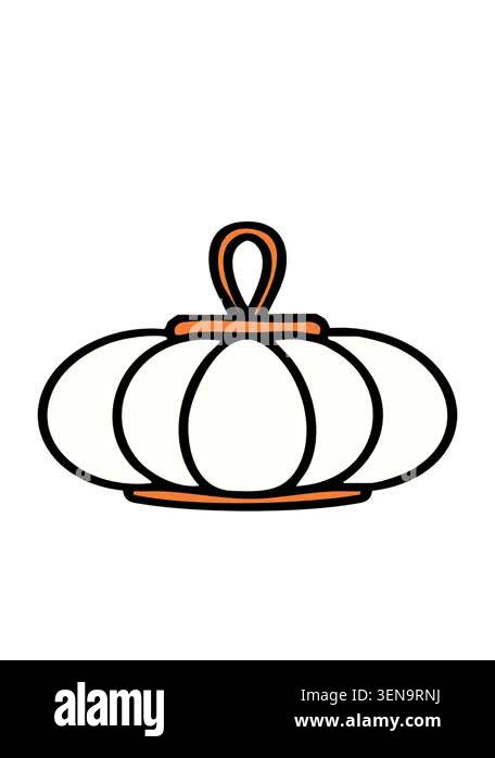 Vertical video showing animated white lantern with orange trim and a ...