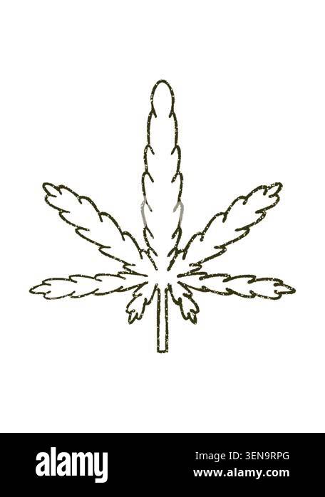 changing color animation of Marijuana Leaf Charcoal Drawing Stock Video ...
