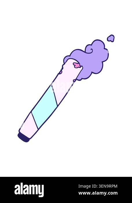 pressure popping animation of cartoon of a rolled cigarette Stock Video ...
