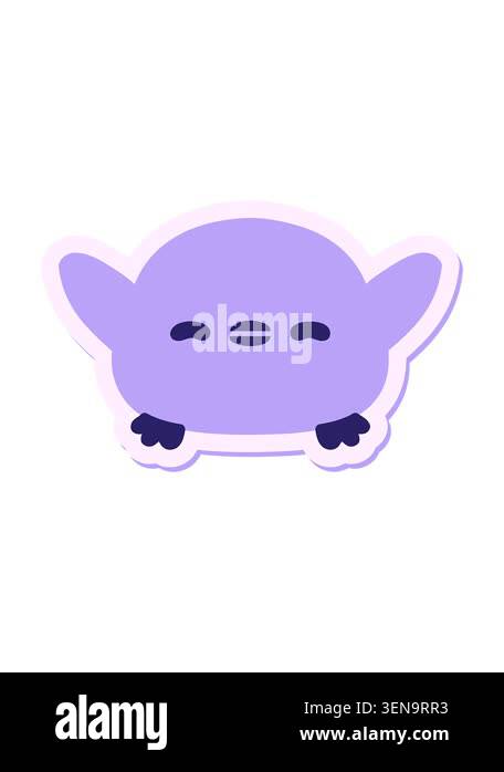 jiggle and pause animation of cute cartoon baby bird sticker Stock ...