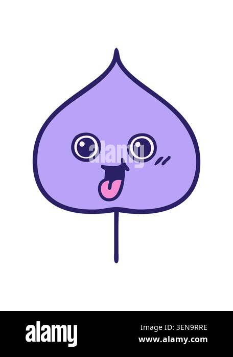 shine light effect animation of cute cartoon of a expressional leaf ...
