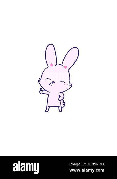 sales flash animation of curious bunny cartoon illustration Stock Video ...