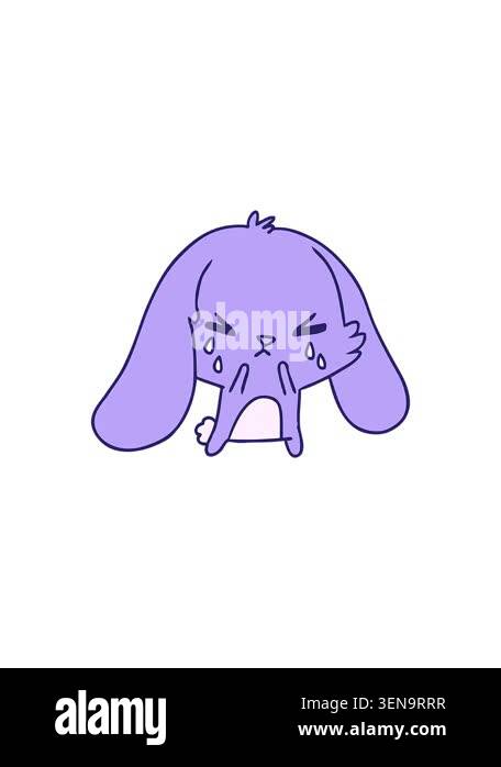 radioactive glowing animation of freehand drawn cartoon of cute kawaii ...