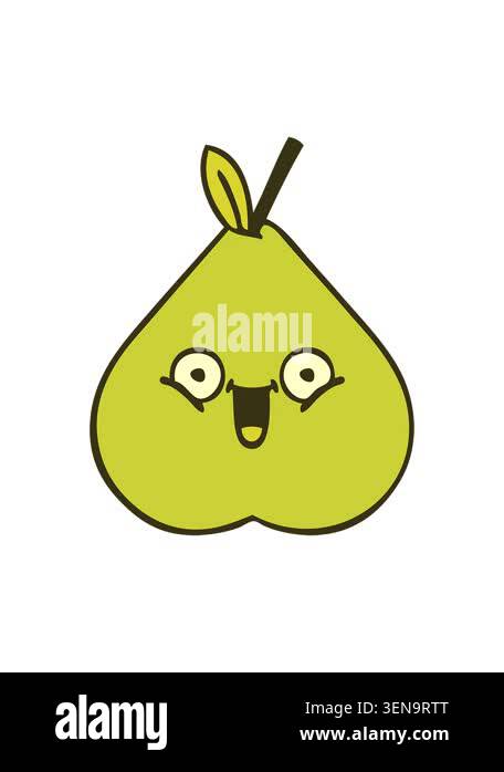 changing color animation of cartoon of a green pear drawing Stock Video ...