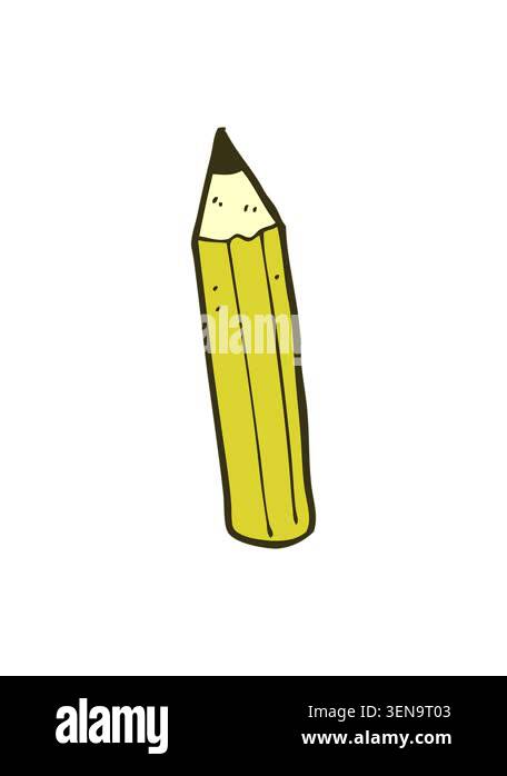 changing color animation of cartoon pencil image Stock Video Footage ...