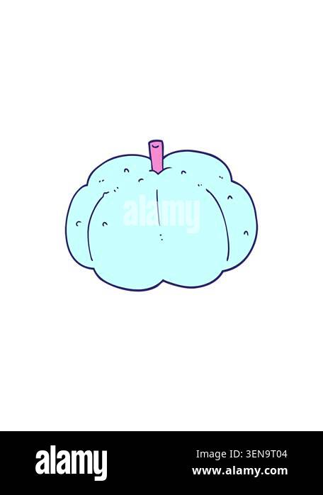 splitting effect animation of cartoon pumpkin drawing Stock Video ...