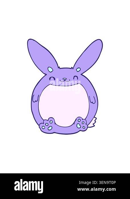 power up animation of hand drawn rabbit Stock Video Footage - Alamy