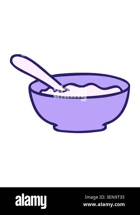 shivering motion animation of hand drawn quirky cartoon bowl of soup ...