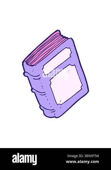 jiggle motion animation of drawing of an old book Stock Video Footage ...