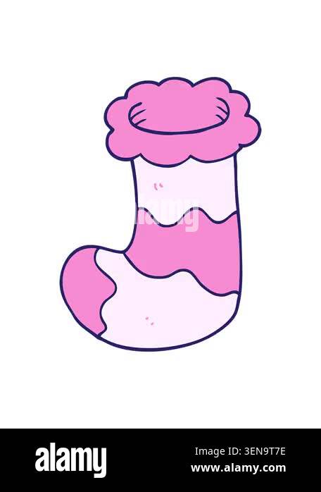 shivering motion animation of christmas stocking doodle Stock Video ...