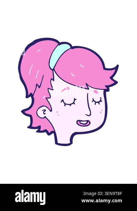 pressure popping animation of cartoon pretty female face Stock Video ...