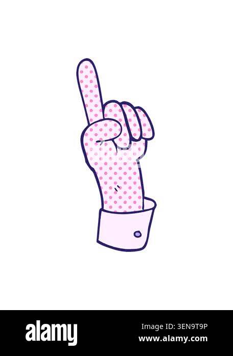pixelize effect animation of carton of hand gesture Stock Video Footage ...