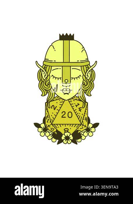changing color animation of elf fighter with natural twenty dice roll ...