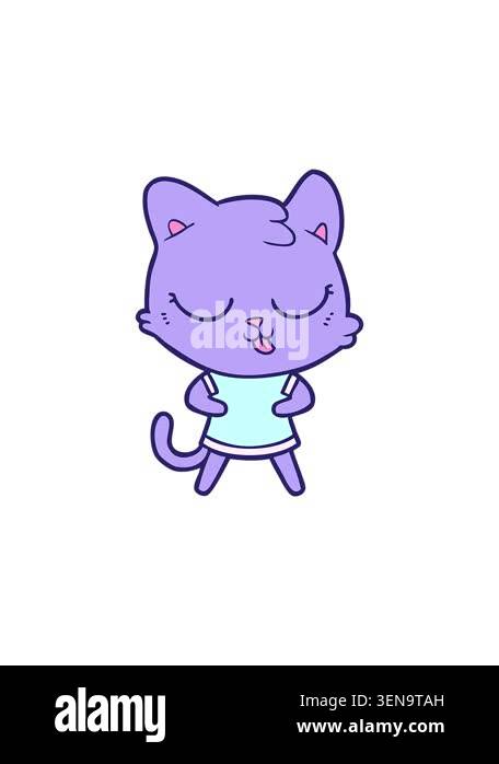 attention grabbing animation of a retro cartoon cat character Stock ...