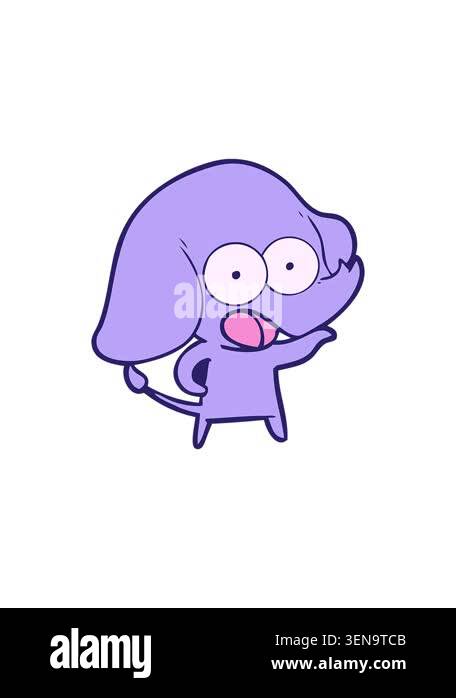 splitting effect animation of drawing cartoon elephant Stock Video ...