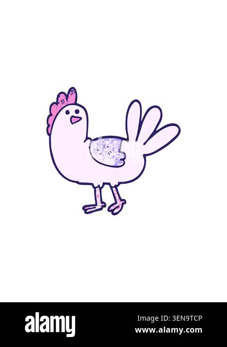 flashy sales animation of grunge textured illustration cartoon chicken ...