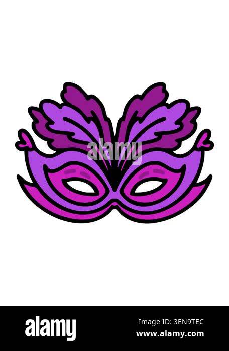 bob and pause animation of a traditional brazil carnival mask Stock ...