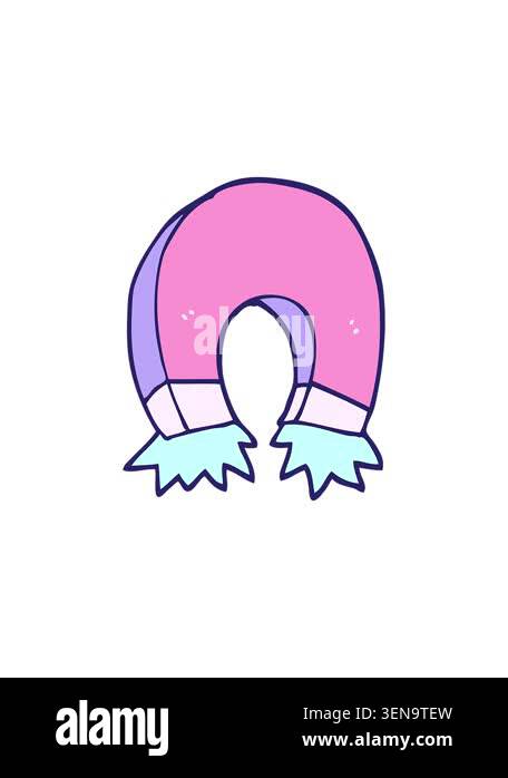 attention grabbing animation of cartoon doodle magnet Stock Video ...