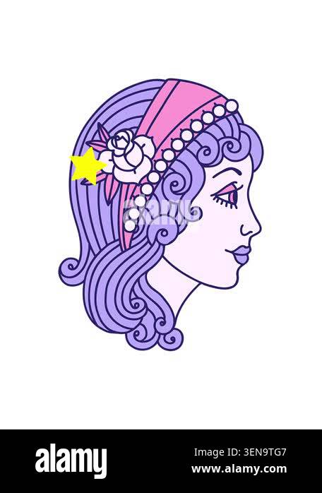 twinkling stars effect animation of iconic tattoo style image of a ...