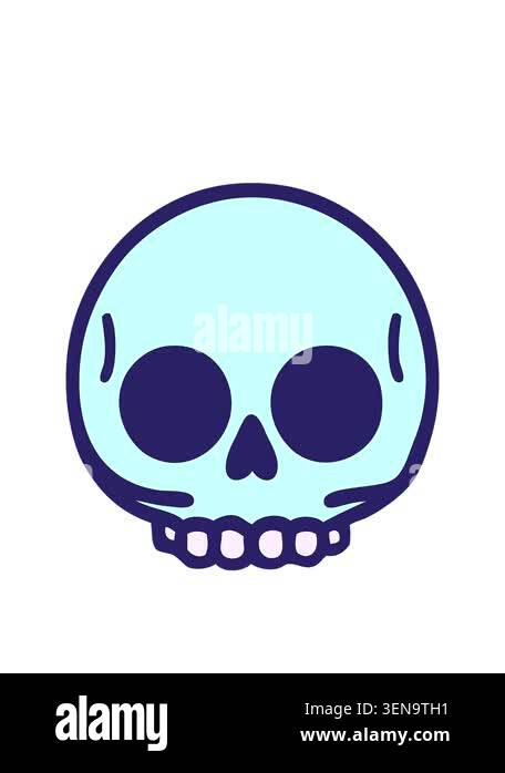 Vertical video showing a simple, stylized illustration of a light blue ...