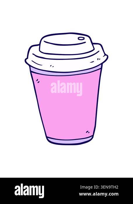 neon light effect animation of cartoon takeout coffee cup Stock Video ...