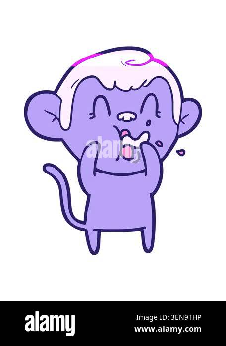 power up animation of crazy cartoon monkey Stock Video Footage - Alamy