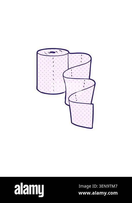 flashy sales animation of cartoon kitchen roll Stock Video Footage - Alamy