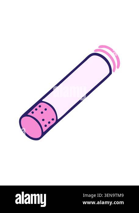attention grabbing animation of cute cartoon of a cigarette stick Stock ...