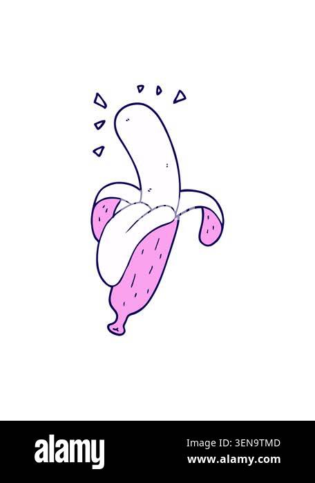 neon light effect animation of banana cartoon Stock Video Footage - Alamy