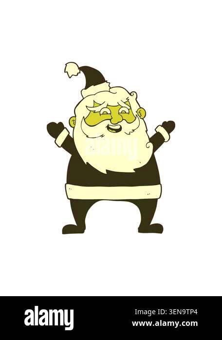 changing color animation of jolly santa cartoon drawing Stock Video ...
