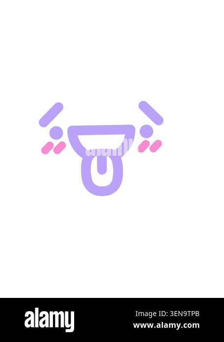 horizontally vibrating animation of tired happy face icon Stock Video ...