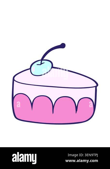 bobbing motion animation of cartoon tasty dessert Stock Video Footage ...