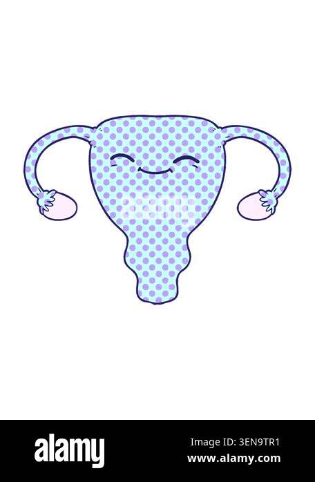 shaking motion animation of cartoon uterus Stock Video Footage - Alamy
