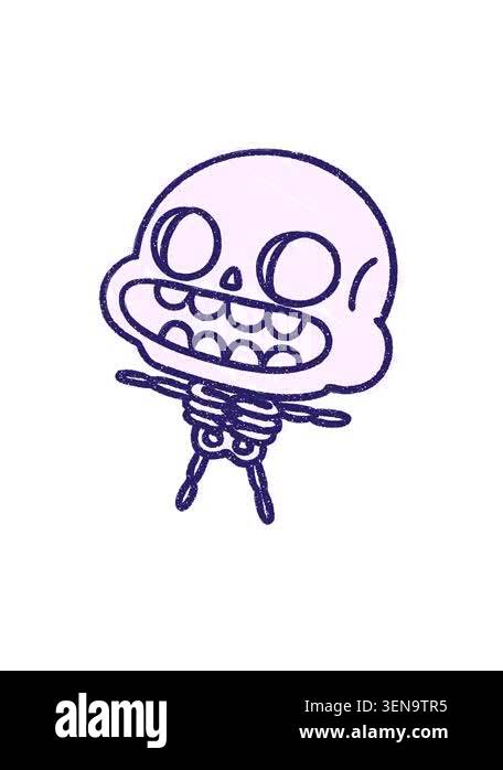 popping motion animation of skeleton design Stock Video Footage - Alamy