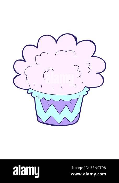 bobbing motion animation of cup cake cartoon Stock Video Footage - Alamy