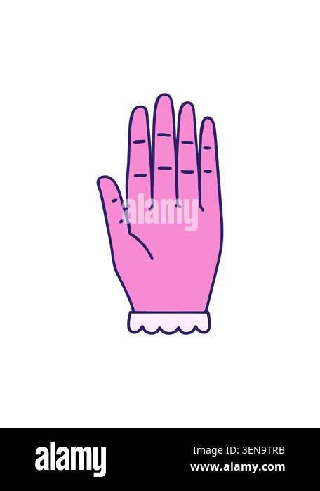 spinning motion animation of iconic tattoo style image of a hand ...