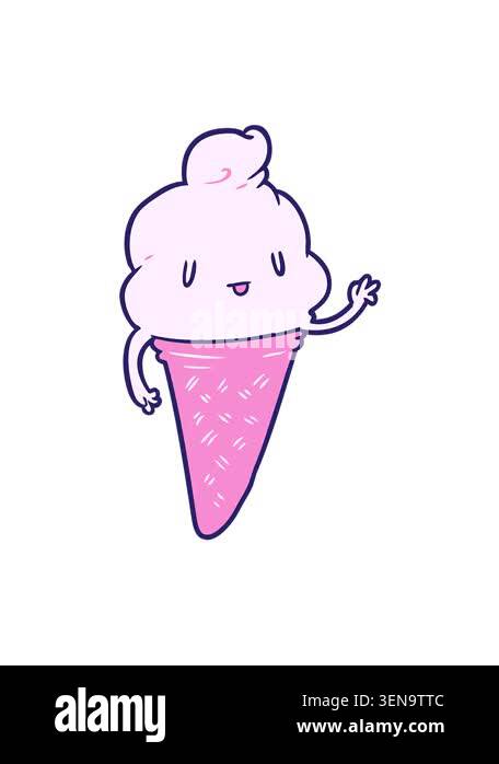 vibrating motion animation of ice cream illustration cartoon Stock ...
