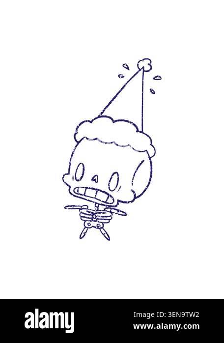 shivering motion animation of Holiday Skeleton Charcoal Drawing Stock ...