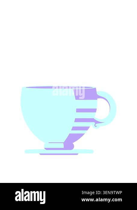 stretching up animation of coffee cup graphic vector icon Stock Video ...